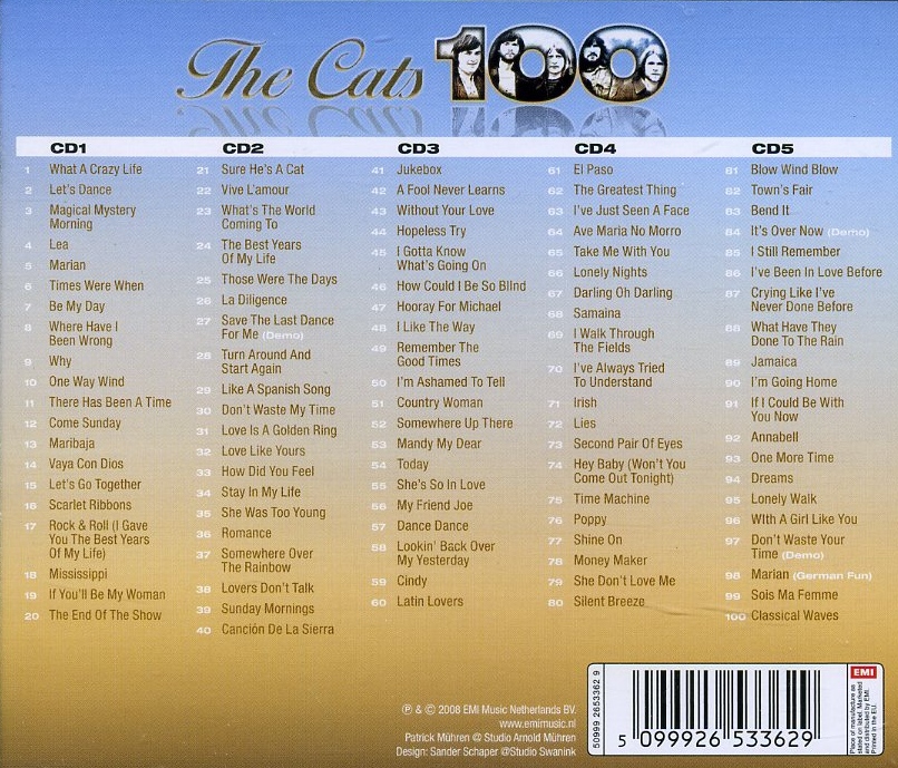 Cats - The Cats 100 - 5 CD BOX - Dubman Home Entertainment