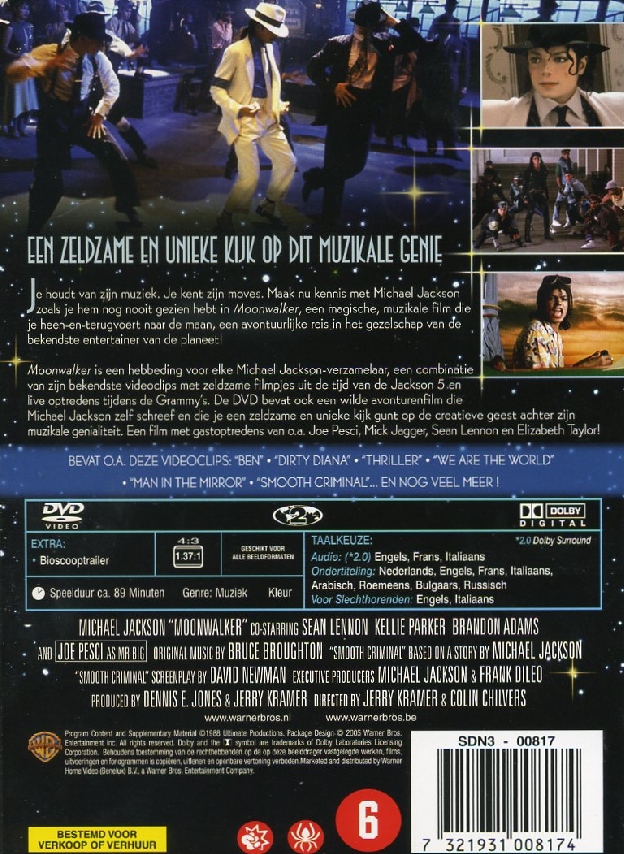 MICHAEL JACKSON - MOONWALKER dvd - Dubman Home Entertainment