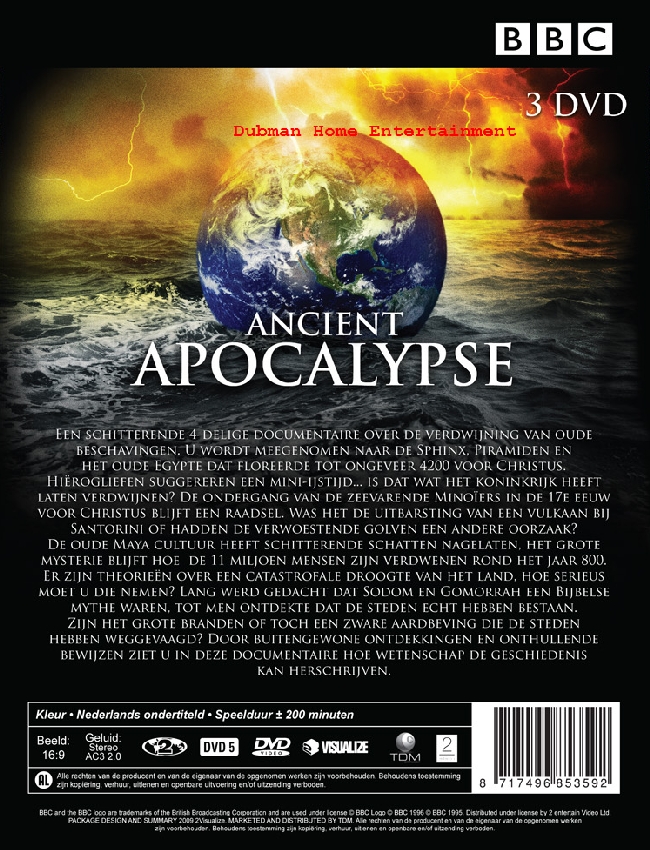 Ancient apocalypse 3-dvd BBC Serie - Dubman Home Entertainment