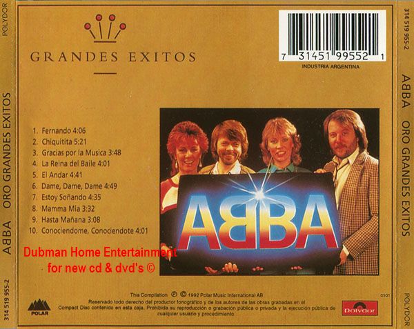 Abba – Oro Grandes Exitos - Dubman Home Entertainment