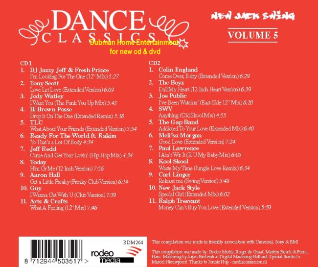 Dance Classics - New Jack Swing Vol. 5 - Dubman Home Entertainment