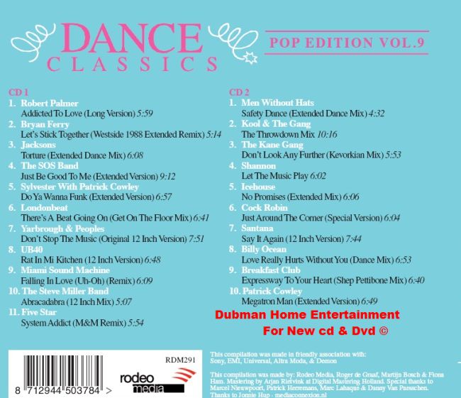 Dance Classics - Pop Edition Vol. 9 - Dubman Home Entertainment