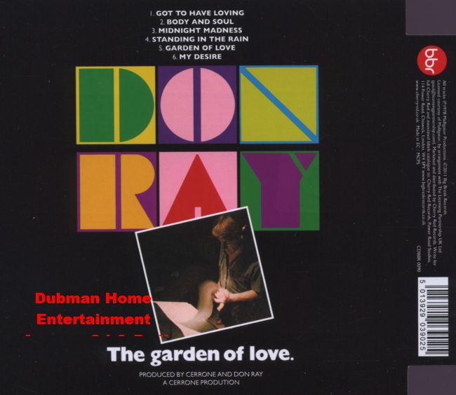 Don Ray - Garden Of Love BBR00090 - Dubman Home Entertainment