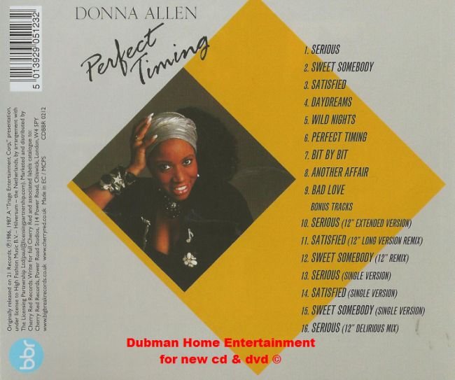 Donna Allen - Perfect Timing BBR212 - Dubman Home Entertainment