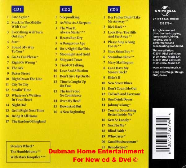 Gerry Rafferty & Stealers Wheel - Collected 3-cd - Dubman Home ...