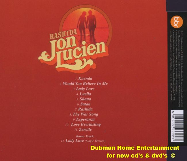 Jon Lucien - Rashida BBR00032 - Dubman Home Entertainment