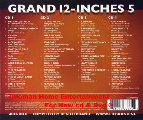 Ben Liebrand - Grand 12 Inches vol. 5 4-cd - Dubman Home Entertainment