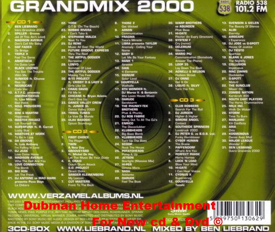 Ben Liebrand - Grandmix 2000 3-cd - Dubman Home Entertainment