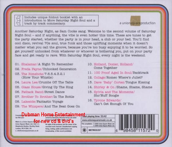 More Saturday Night Soul - Dubman Home Entertainment