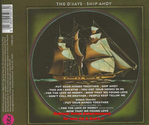 The O'Jays - Ship Ahoy BBR207 - Dubman Home Entertainment